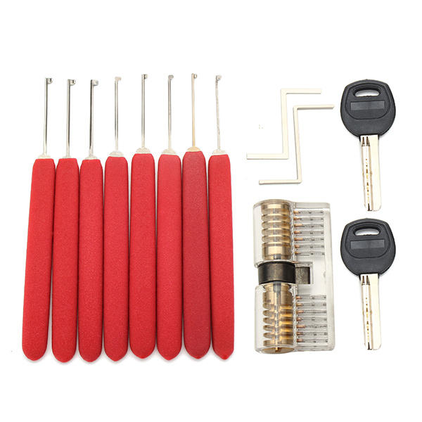 Kaba Lock Lock Pick Tools with Transparent Practice Padlock