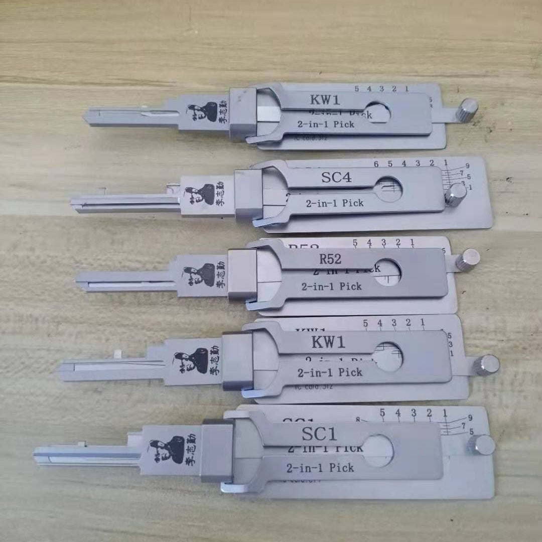 Lishi 2 In 1 SC1 SC4 KW1 KW5 R52 Lock Pick and Decoder for Home Door L